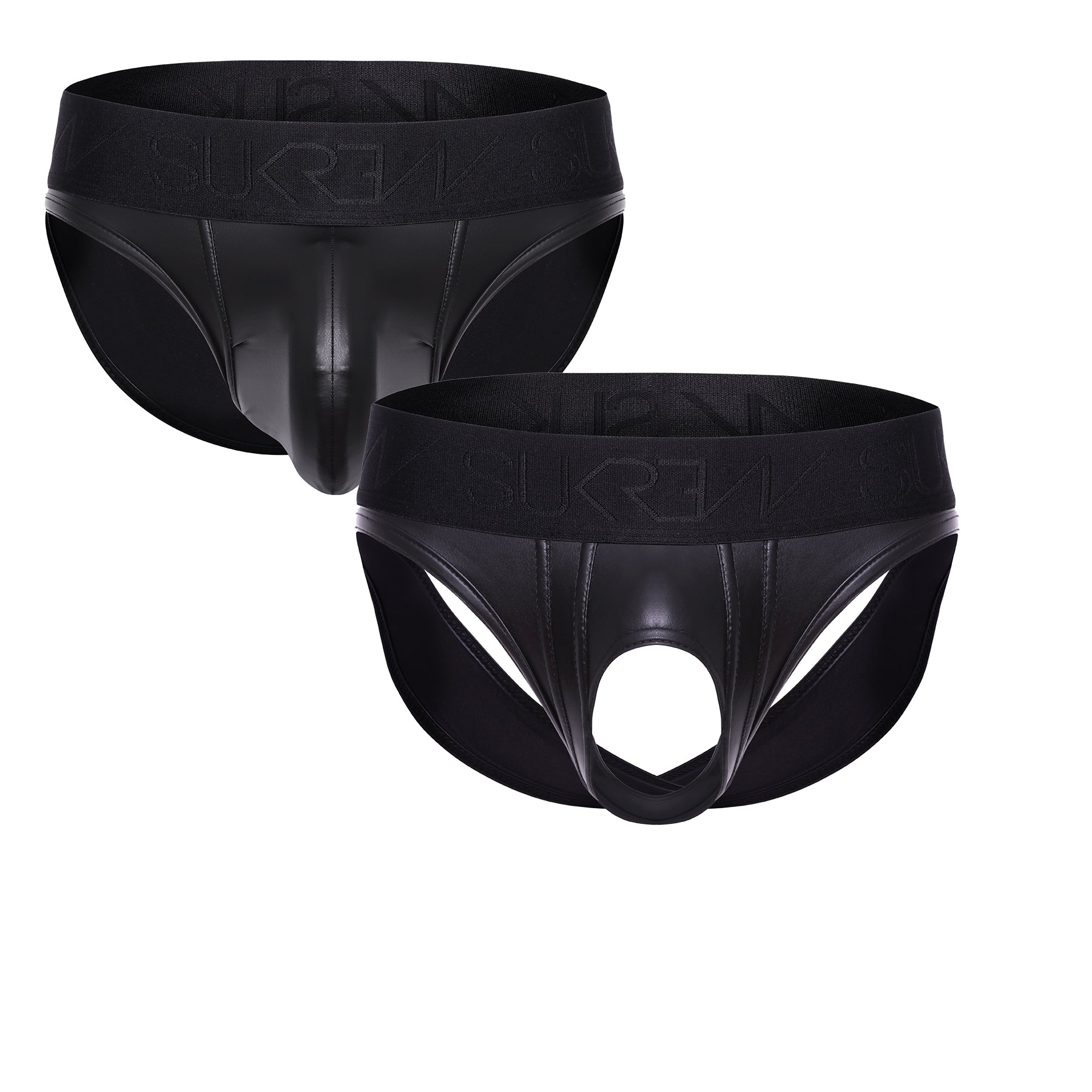 Rubber Look Classic Brief & Rubber Look U-Style V-Brief Multipack - Ni ...